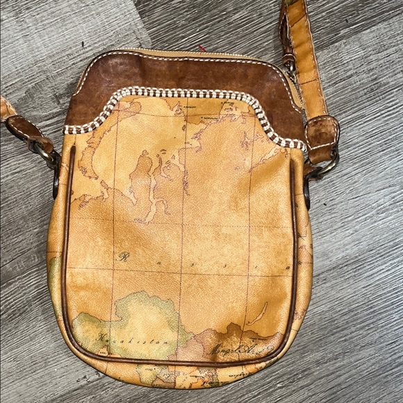 Alviero Martini | Bags | Alviero Martini Brown And Tan Map Messenger ...